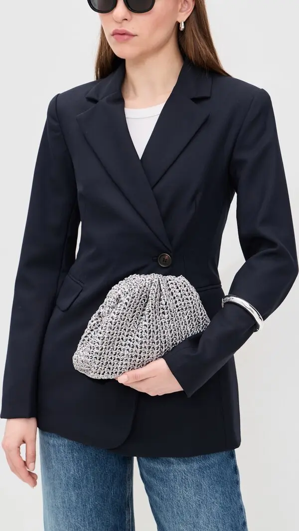 Maria La Rosa Mini Game Crochet Shoulder Bag - Silver