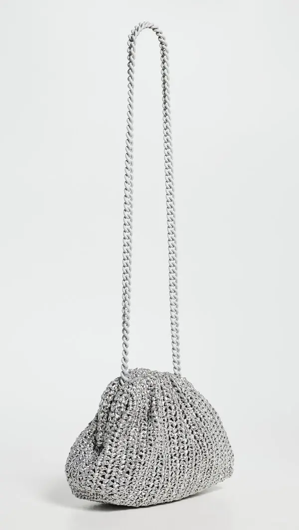 Maria La Rosa Mini Game Crochet Shoulder Bag - Silver