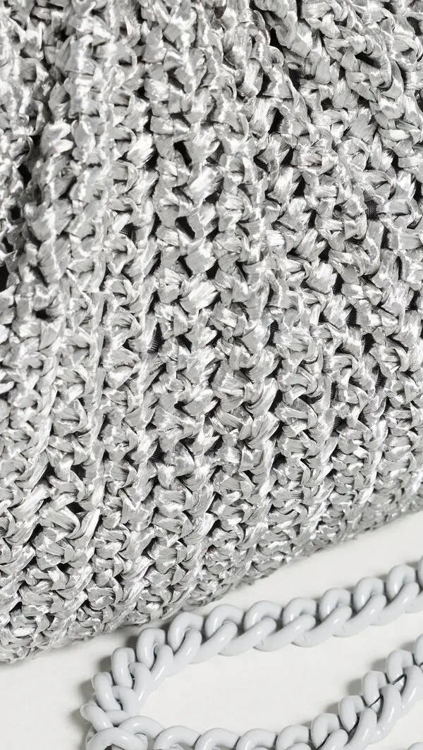 Maria La Rosa Mini Game Crochet Shoulder Bag - Silver