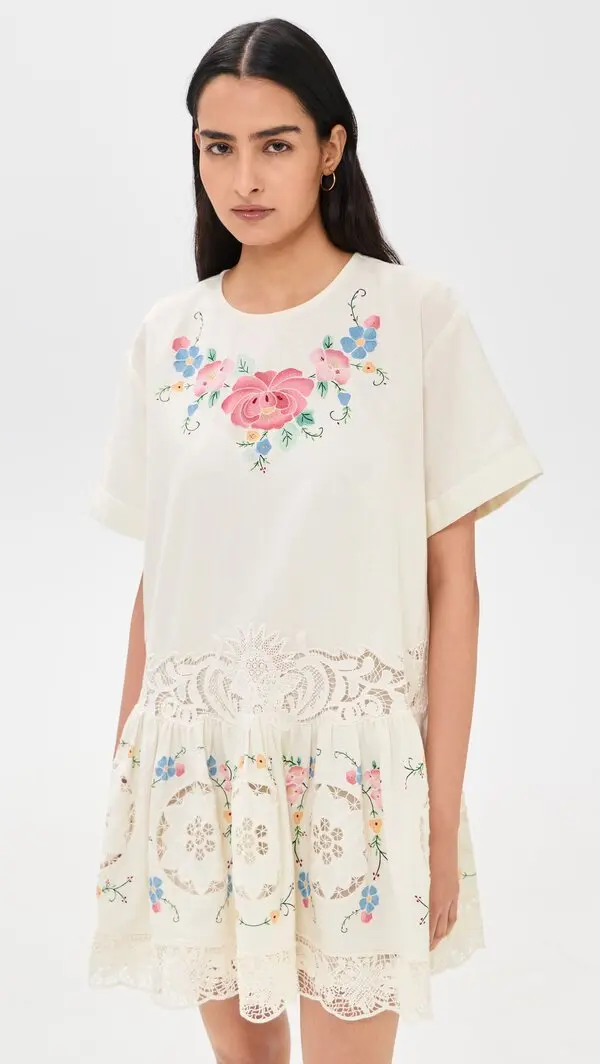 Sea Astrid Embroidery Mini Dress