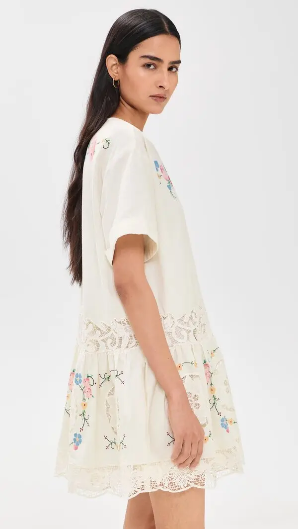 Sea Astrid Embroidery Mini Dress