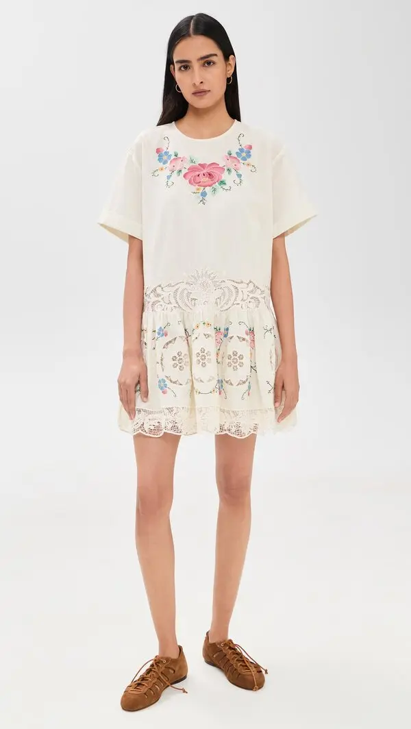Sea Astrid Embroidery Mini Dress