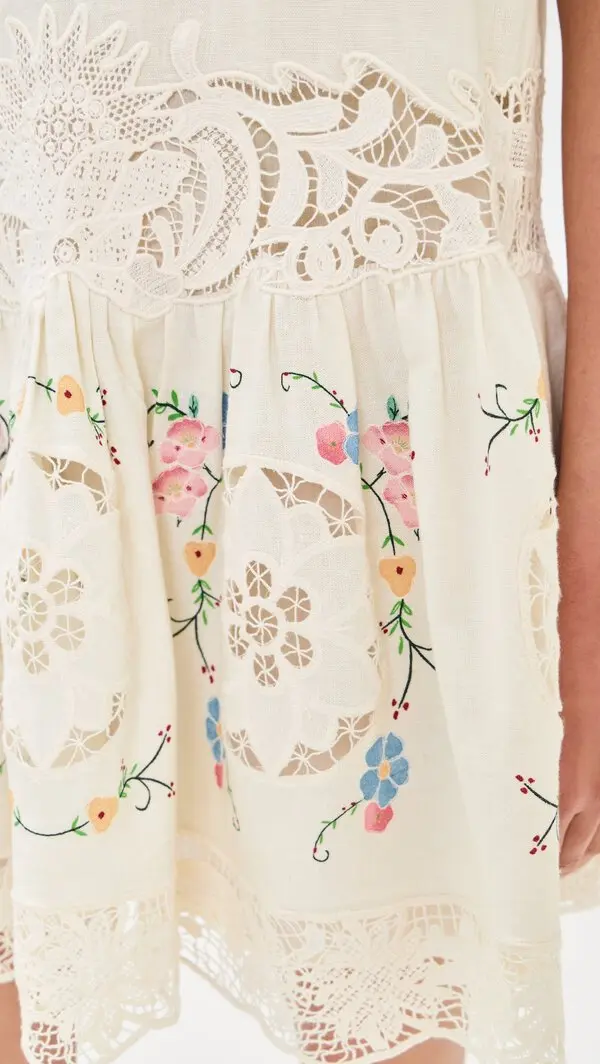 Sea Astrid Embroidery Mini Dress