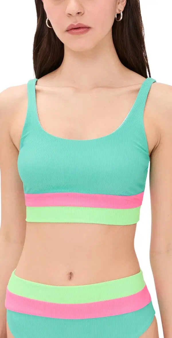 Beach Riot Mackenzie Bikini Top - Strawberry Ice Colorblock