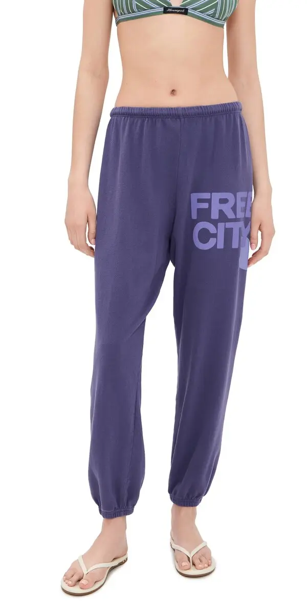 FREECITY Stretch French Terry Sweatpants - Purplebushes