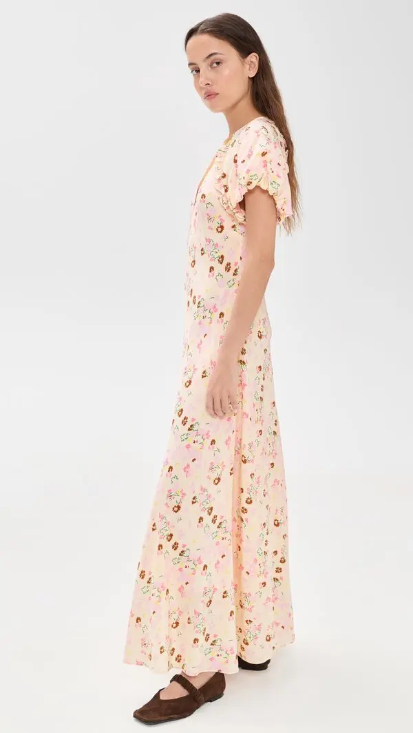 LEE MATHEWS Prim Silk Maxi Dress