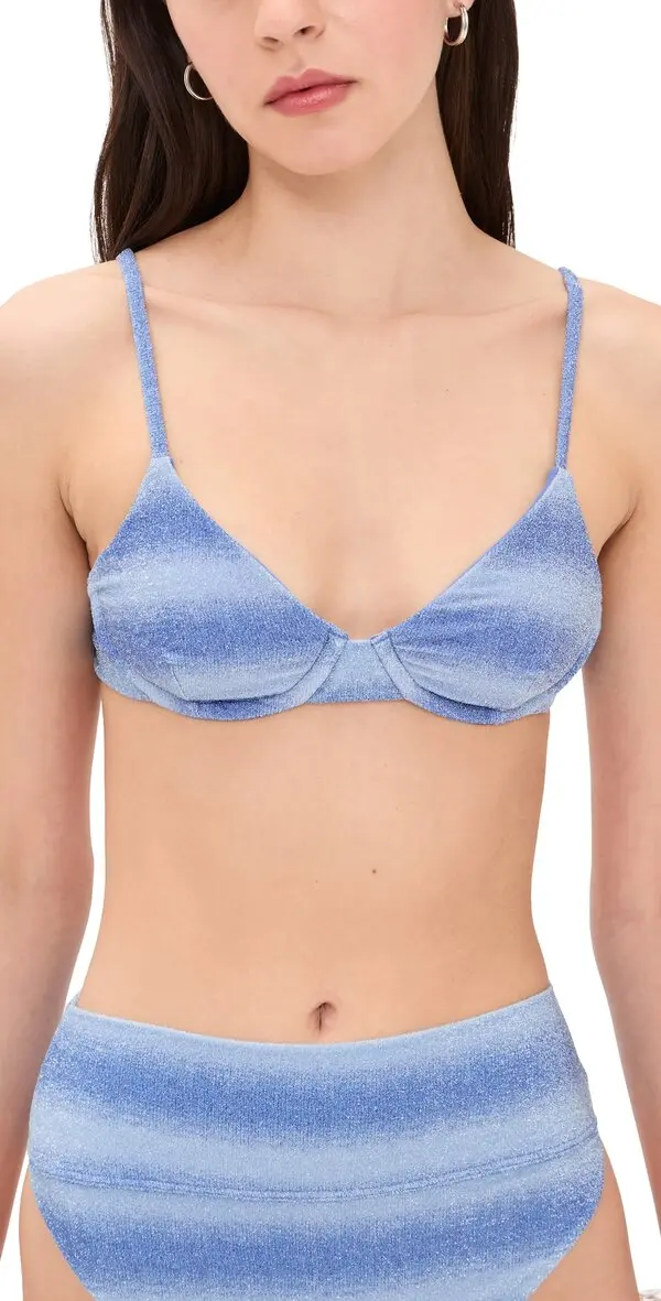 Beach Riot Camilla Ombre Bikini Top - Sapphire Sea