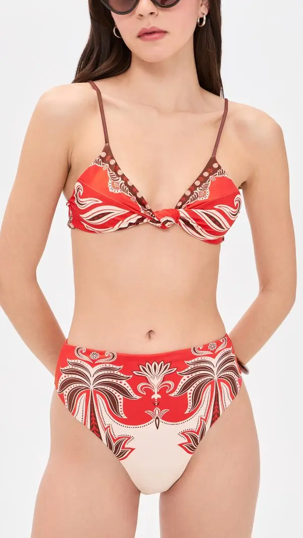 Farm Rio Floral Print Bikini Bottom