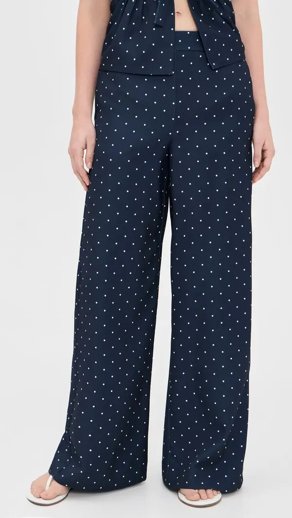 English Factory Polka Dot Wide Leg Trousers