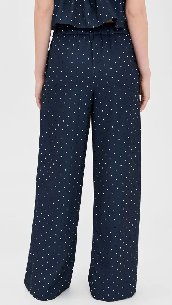 English Factory Polka Dot Wide Leg Trousers