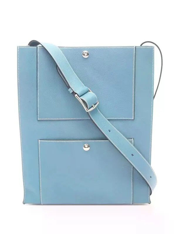 Hermès 2024 Evercolor Cab H Crossbody Bag - Blue