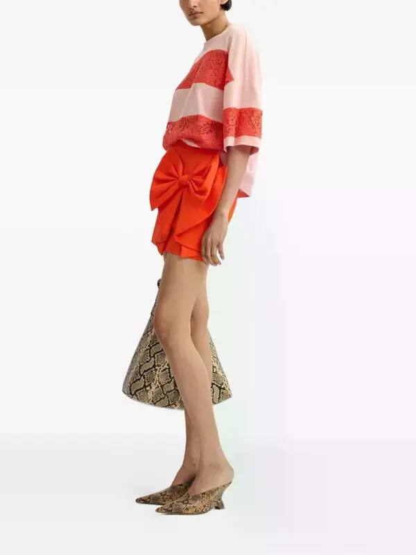 Essentiel Antwerp Joyous Bow-detail Skirt - Red