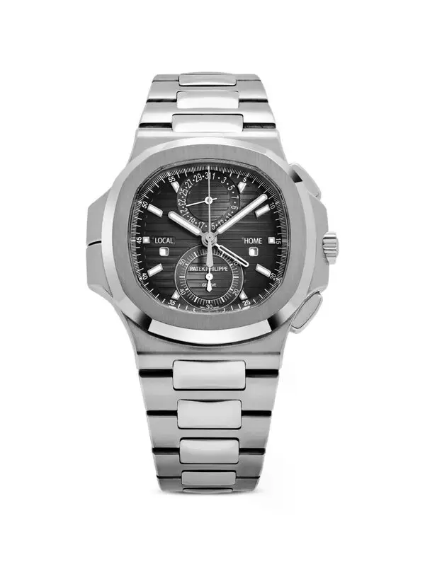 Patek Philippe 40mm Travel Time Chronograph Watch - Grey