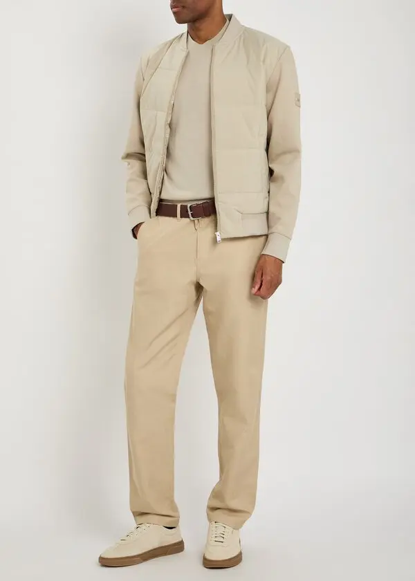 BOSS Skiles Quilted Shell And Cotton-blend Jacket