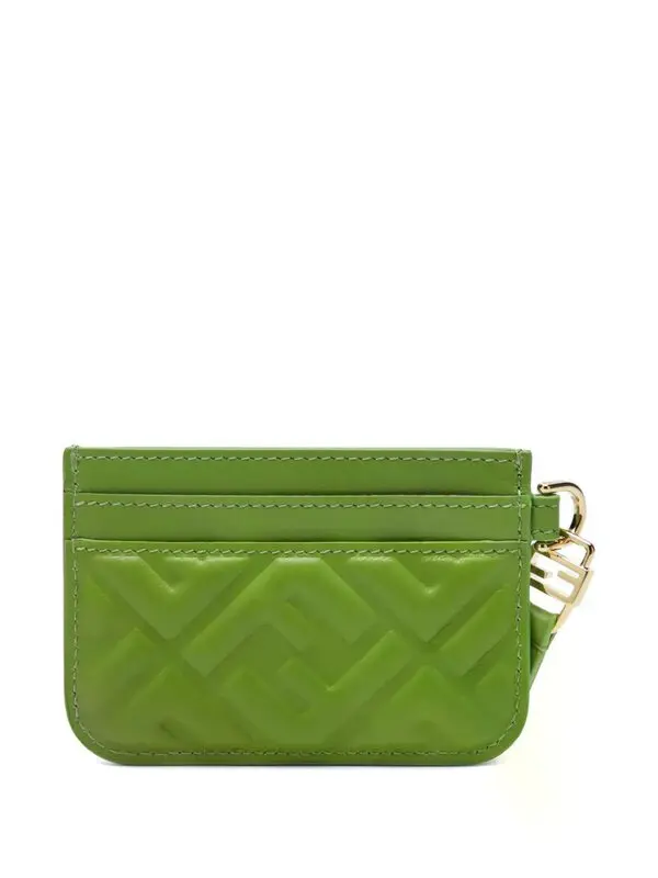 Fendi Baguette Ff Motif Flat Cardholder - Green