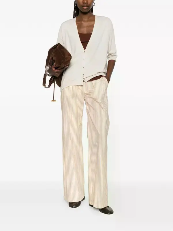 Hemisphere V-neck Button Cardigan - Neutrals