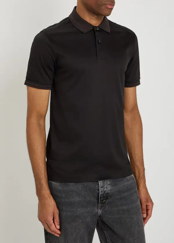BOSS Phillipson Striped Trims Polo Shirt