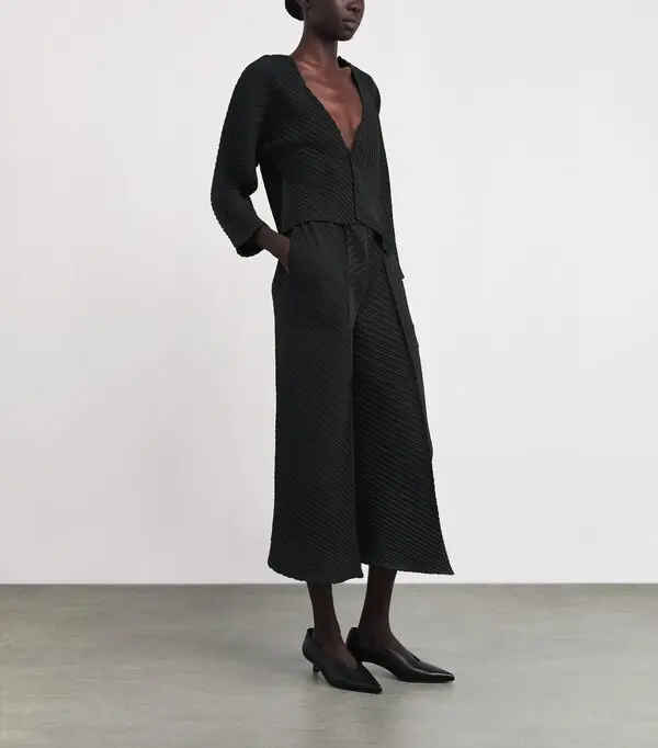 Issey Miyake Plaster Pleats Cardigan - Black