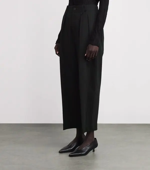 Issey Miyake Cotton-blend Straight-leg Trousers - Black
