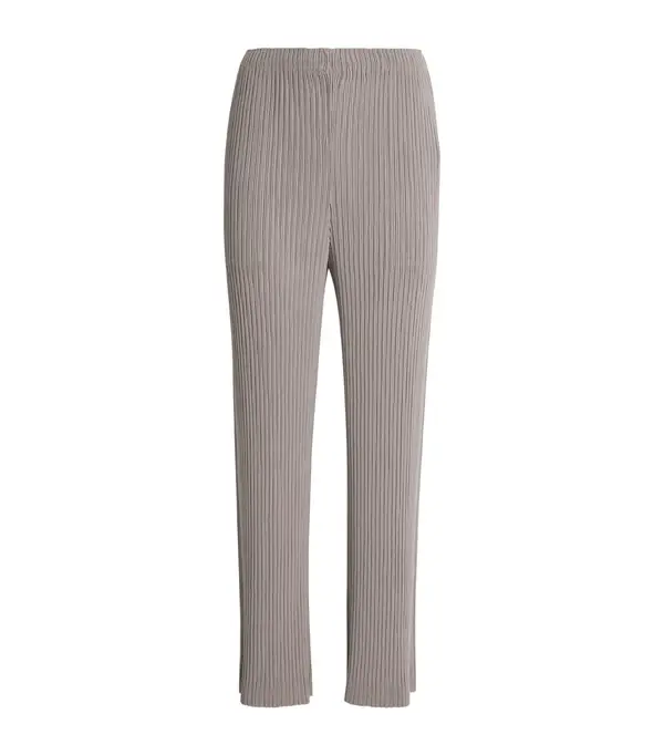 Issey Miyake Hatching Pleats Straight Leg Trousers