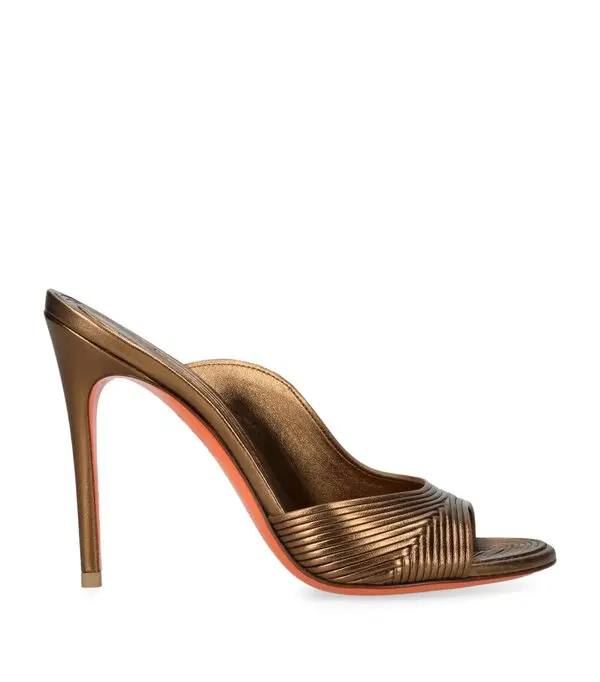Santoni Nappa Leather Serpentine Mules