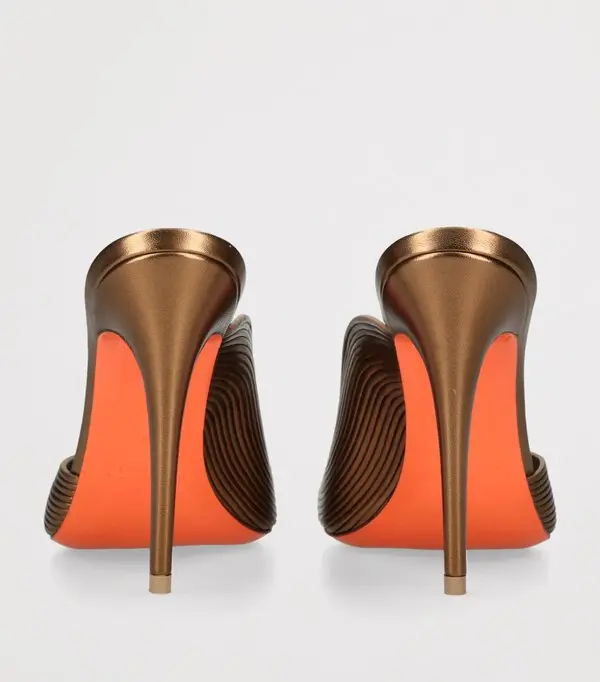 Santoni Nappa Leather Serpentine Mules