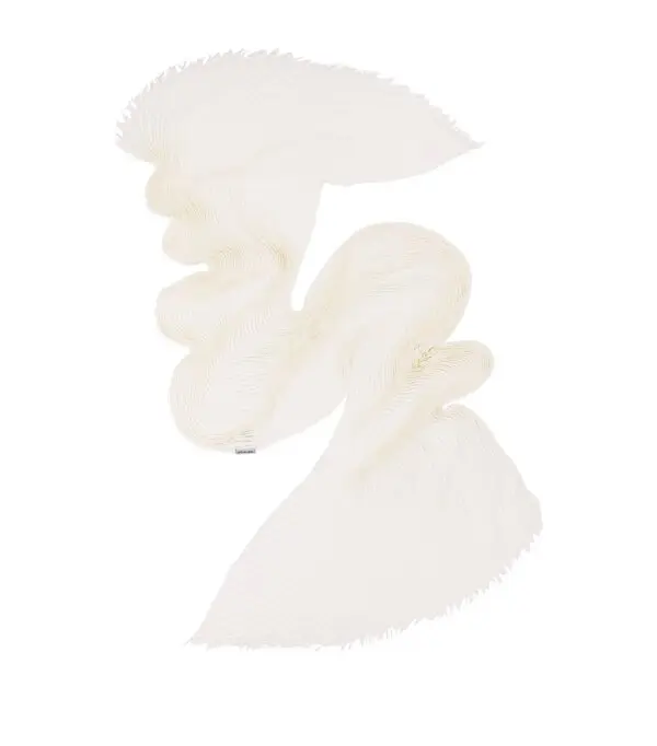 Issey Miyake Feather Pleats Stole - White