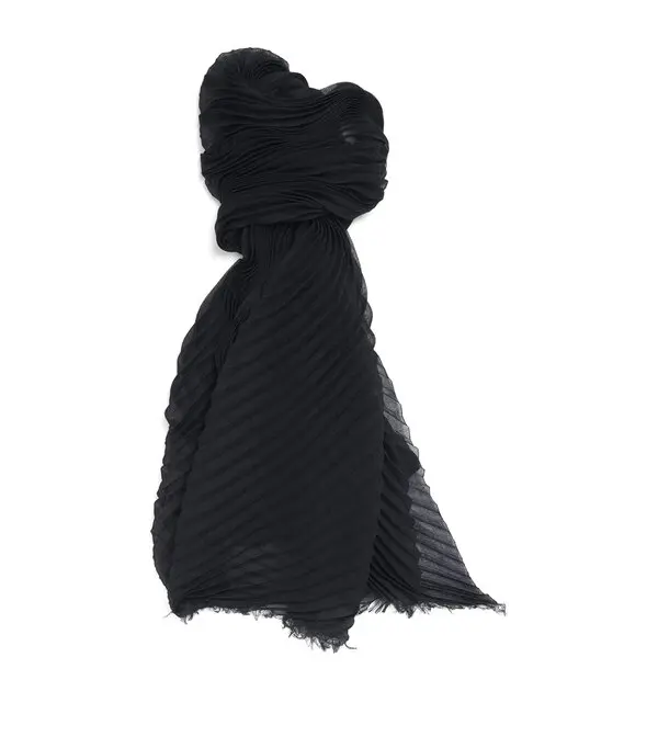 Issey Miyake Feather Pleats Stole - Black