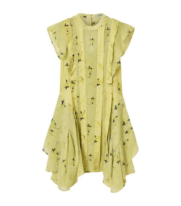 ALLSAINTS Printed Fleur Mini Dress - Yellow