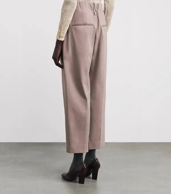 Issey Miyake Cotton-blend Simple Ensemble Trousers - Grey
