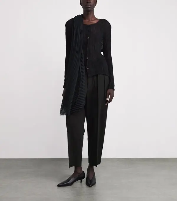 Issey Miyake Cotton-blend Simple Ensemble Trousers - Black