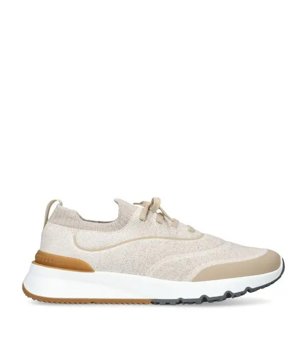 Brunello Cucinelli Knitted Sportiv Sneakers - Beige