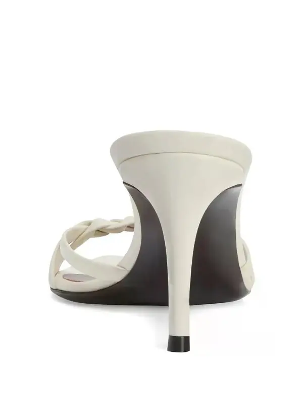 GIUSEPPE ZANOTTI Intrigo Braid 70 Braided Strips Mules - White