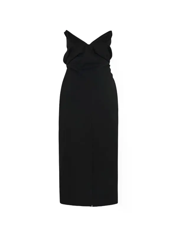 THE ROW Draped Knot Midi Dress