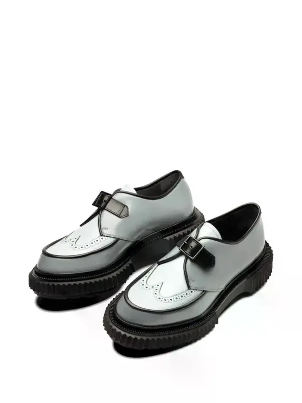 ADIEU PARIS Buckle Wingtip Leather Loafers