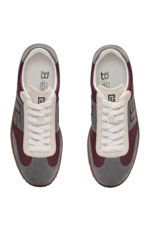 Balmain Swan Suede And Nylon Trainers - Red