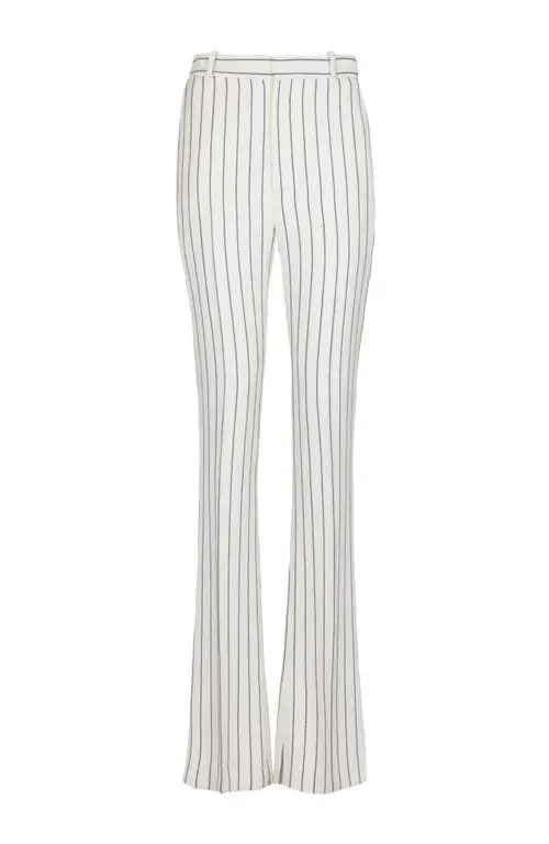 Balmain Straight-leg Pinstripe Trousers - White