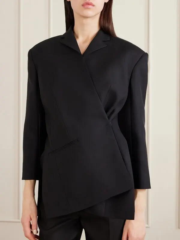 Khaite Palto Wool And Silk-blend Cady Blazer