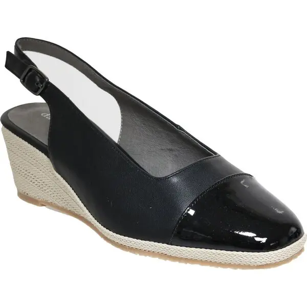 DAVID TATE Sheyla Slingback Wedge Pumps - Black