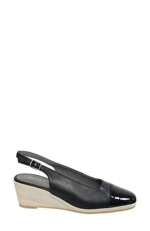 DAVID TATE Sheyla Slingback Wedge Pumps - Black