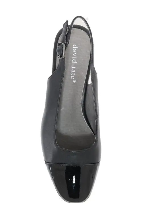 DAVID TATE Sheyla Slingback Wedge Pumps - Black