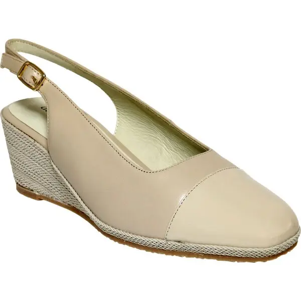 DAVID TATE Sheyla Slingback Wedge Pumps - Light Taupe