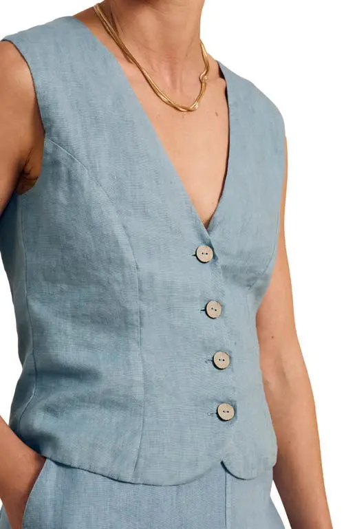 CELTIC & CO. Linen Blend Tailored Waistcoat