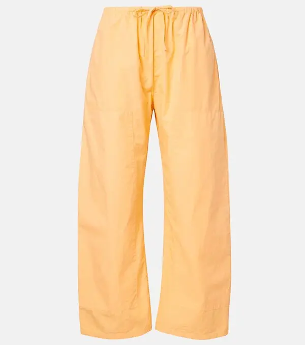 LESET Kyoto Cotton Wide-leg Pants - Orange