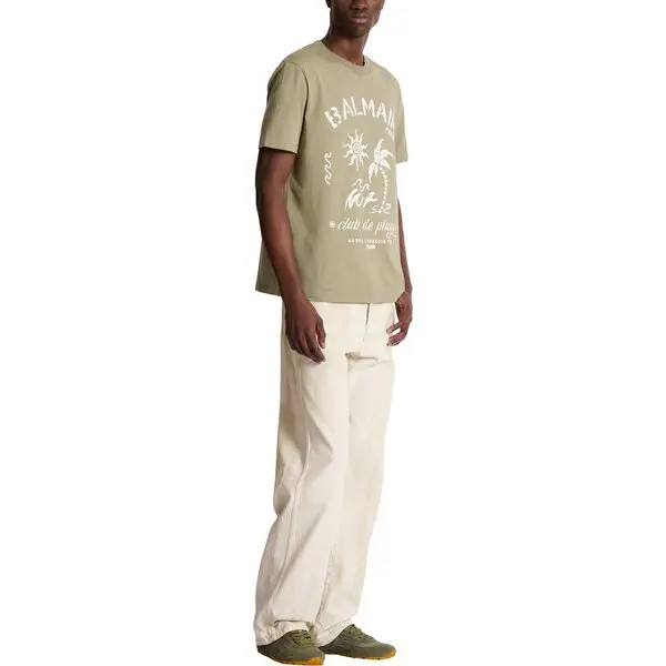 Balmain T-shirt With Plage Print