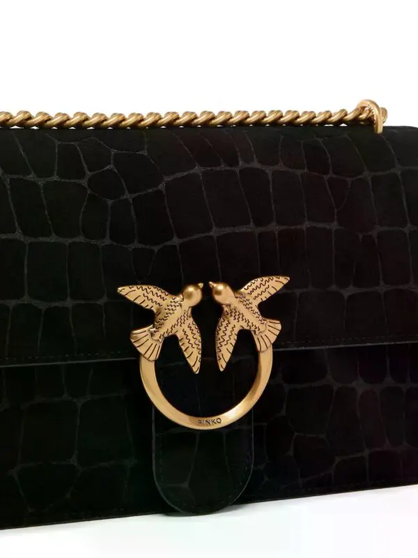 Pinko Love One Chain Leather Crossbody Bag