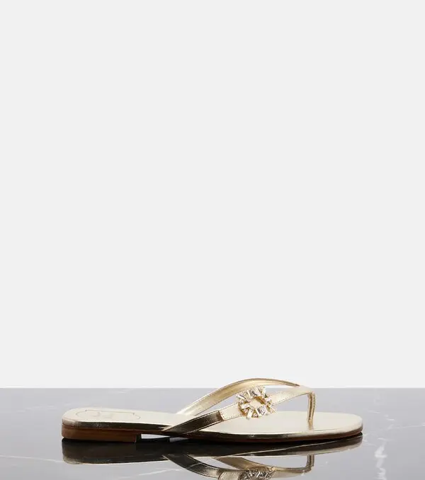 ROGER VIVIER Embellished Sandals - Gold