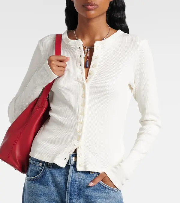 Citizens Of Humanity Kari Ribbed-knit Cardigan - White