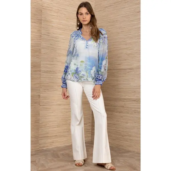 Hale Bob Jill Voile Top - Blue