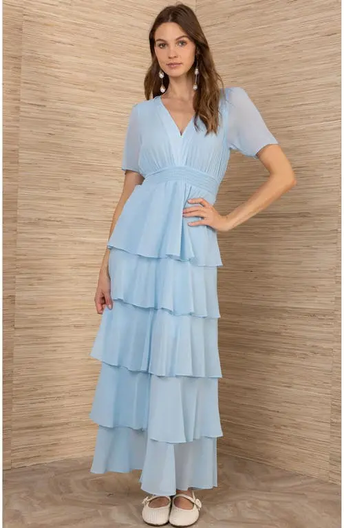 Hale Bob Imogene Solid Maxi Dress - Blue